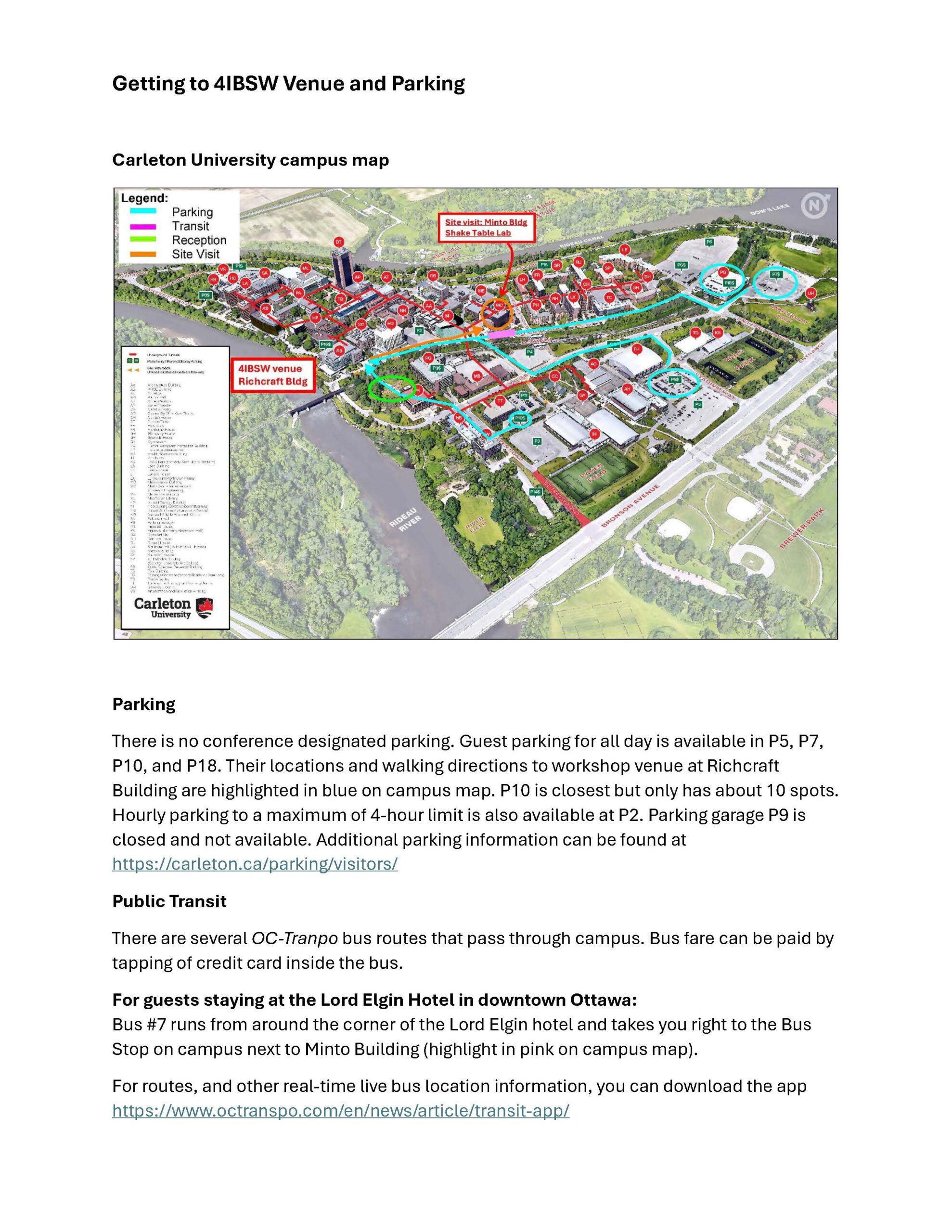 Getting to Venue & Parking - 4th International Bridge Seismic Workshop