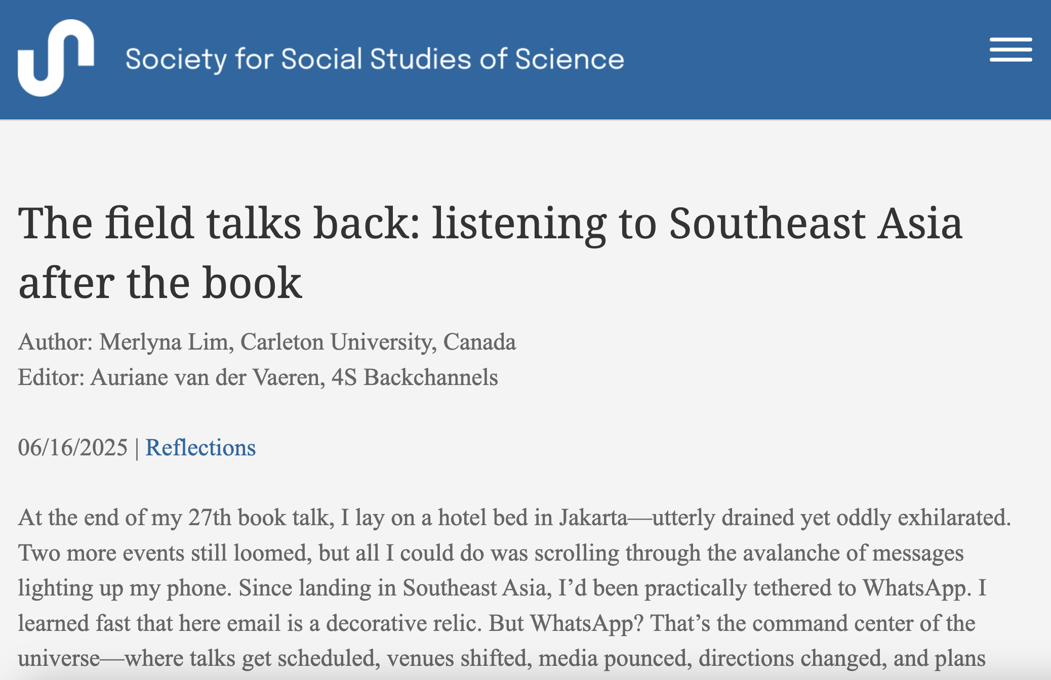 The field talks back - ALiGN: Alternative Global Network Media Lab