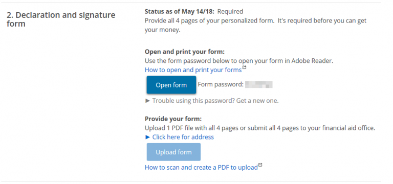 Uploading Required Documents - Awards and Financial Aid