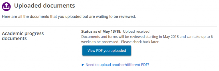 Uploading Required Documents - Awards and Financial Aid