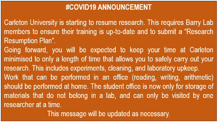 The Barry Lab - Carleton University
