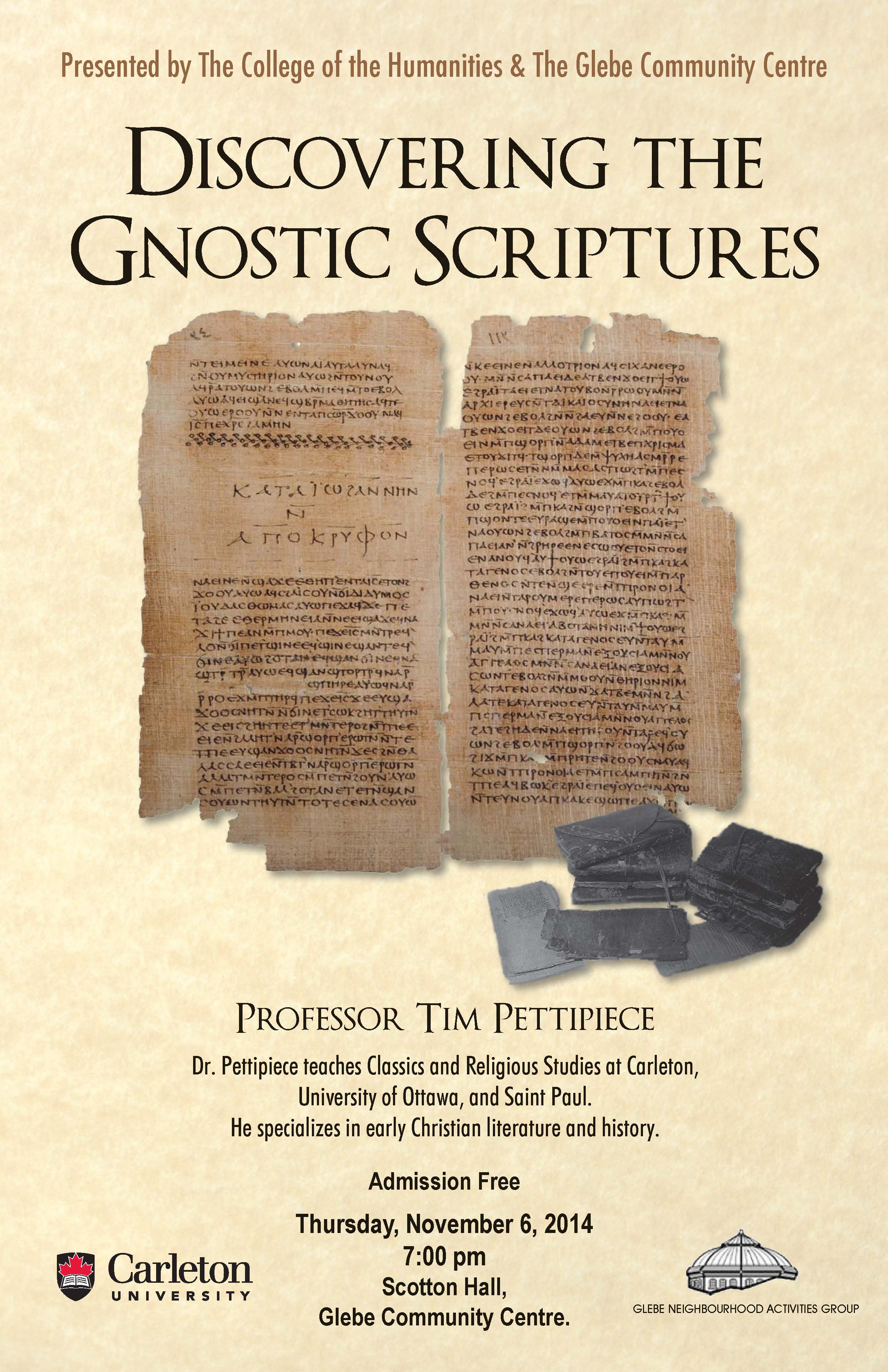 Glebe Lecture—Discovering the Gnostic Scriptures - Events - Bachelor of ...