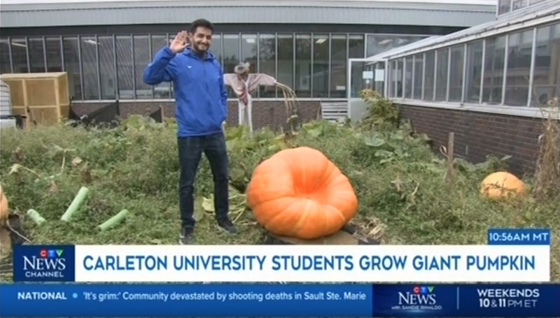 CTV News Ottawa - Giant Pumpkin - Department of Biology