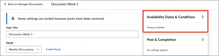 Creating Discussion Forums - Instructor Support