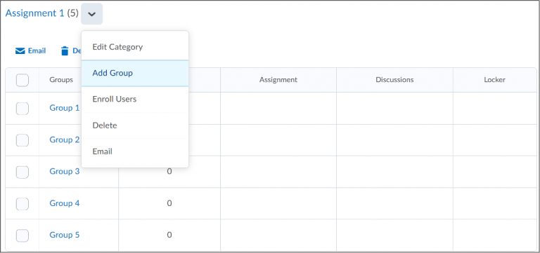 Creating Groups and Group Lockers - Instructor Support