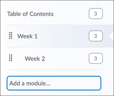 Adding Modules and Sub-Modules - Instructor Support