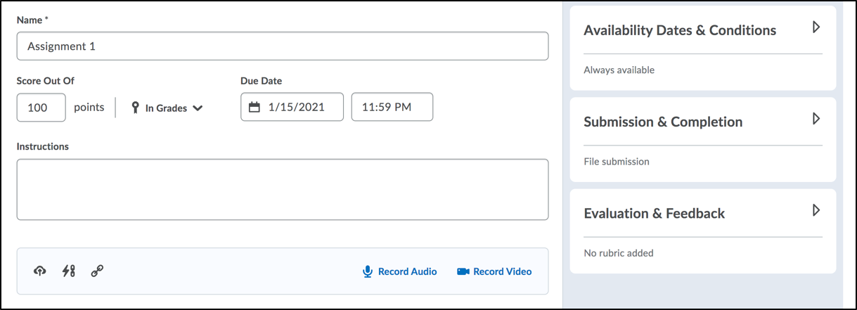 Creating Assignments - Instructor Support