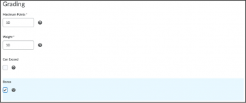 Adding Bonus Grades - Instructor Support