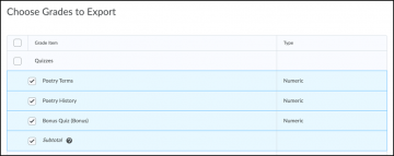 Importing/Exporting Grades - Instructor Support