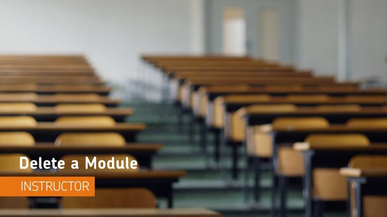 Adding Modules and Sub-Modules - Instructor Support