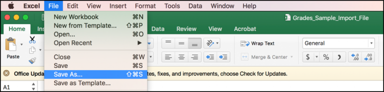 Importing/Exporting Grades - Instructor Support