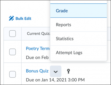 Grading Quizzes - Instructor Support