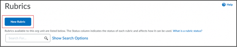 Creating Rubrics - Instructor Support