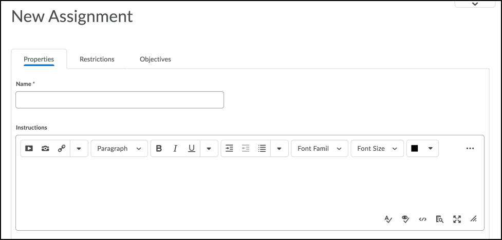 Creating Assignments - Instructor Support
