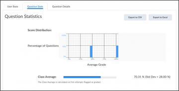 Viewing Quiz Statistics - Instructor Support