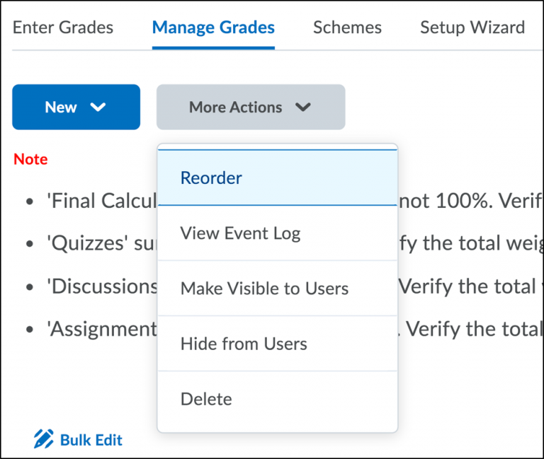 Managing Grades - Instructor Support