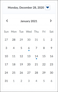 Using the Calendar - Student Support