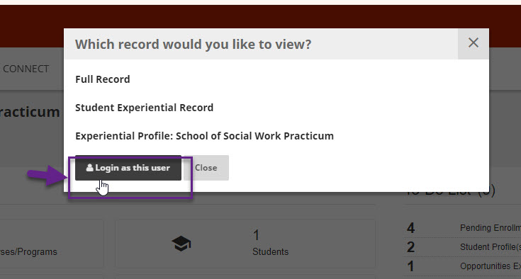 How to login as an Admin or Student - Career Services