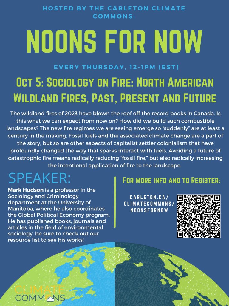 Oct 5: Sociology on Fire: North American Wildland Fires, Past, Present ...
