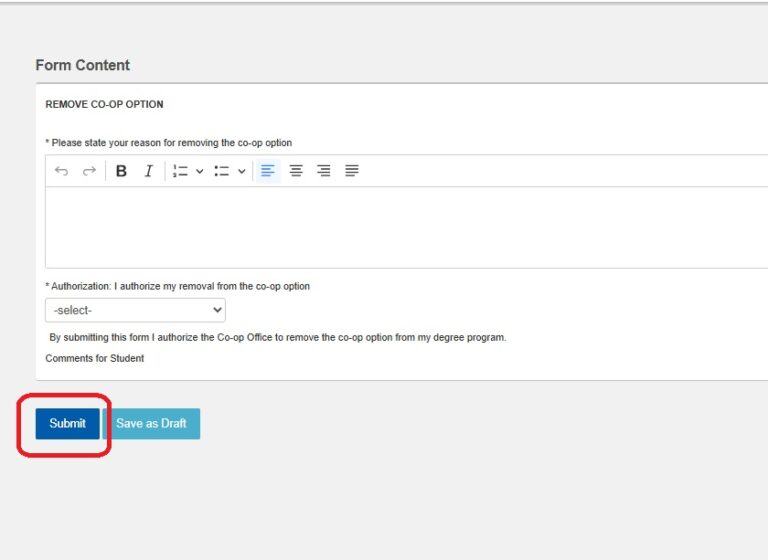 How to access Co-op forms on mySuccess - Co-operative Education
