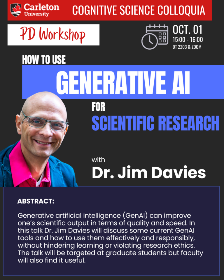 Cog Sci Colloquium - Oct 1st - Generative Artificial Intelligence (GenAI) - Department of ...