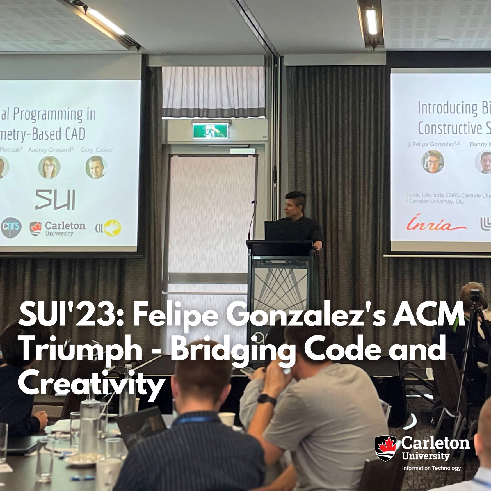 SUI'23: Felipe Gonzalez's ACM Triumph - Bridging Code and Creativity - School of Information ...