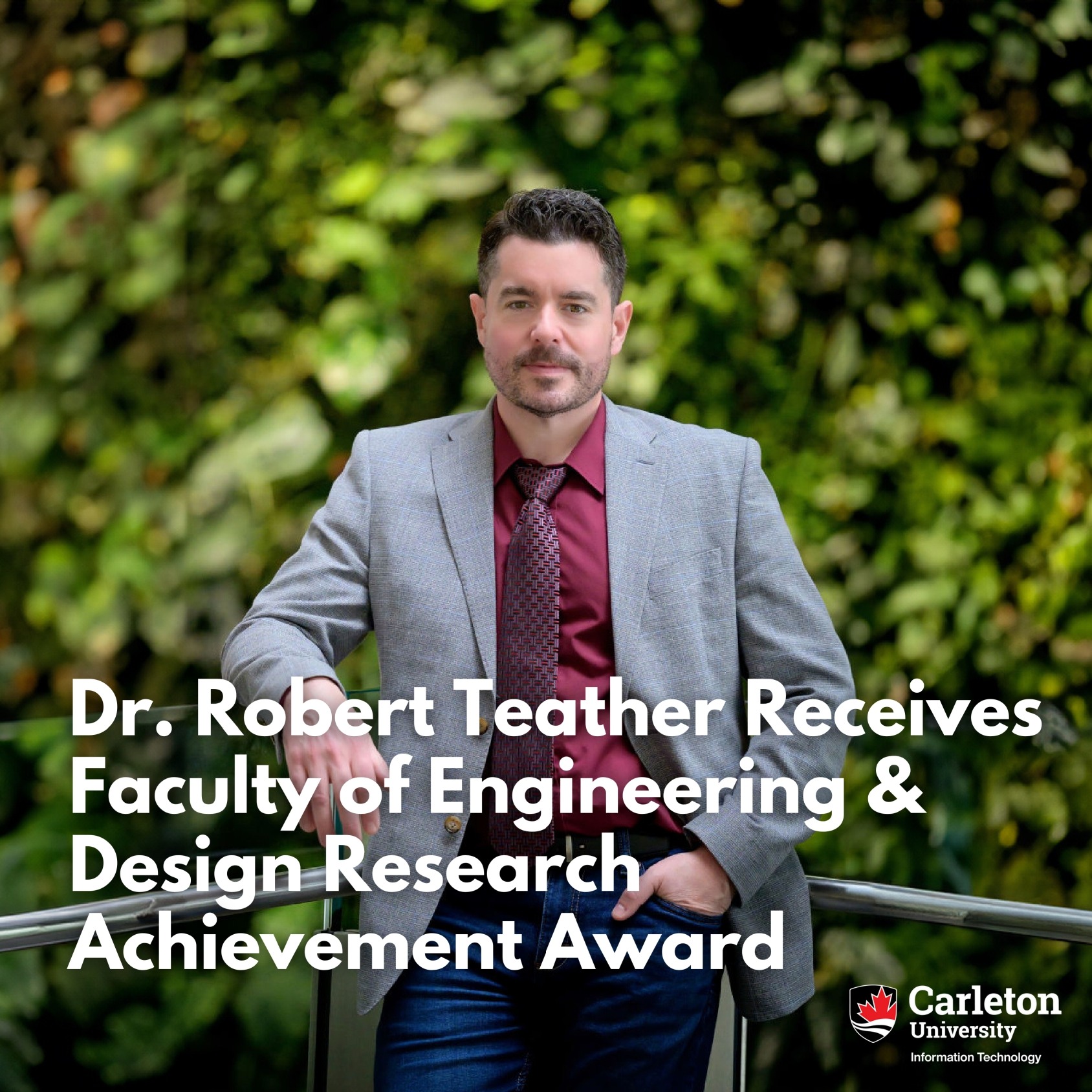 Dr. Robert Teather Receives Faculty of Engineering & Design Research Achievement Award - School ...