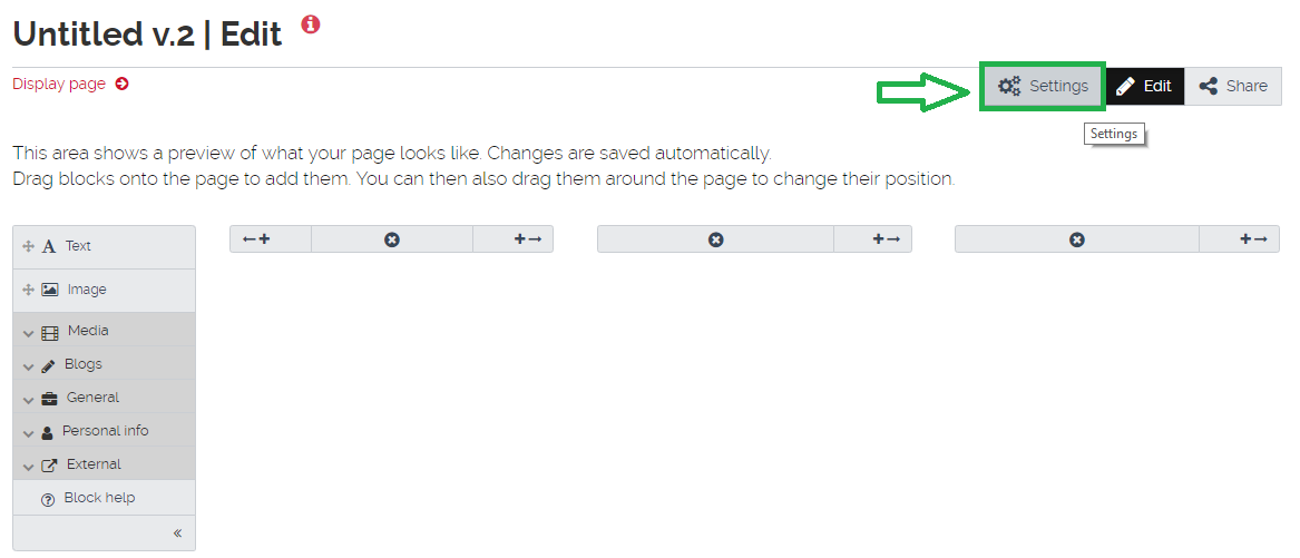 Edit a Page - cuPortfolio Help Centre