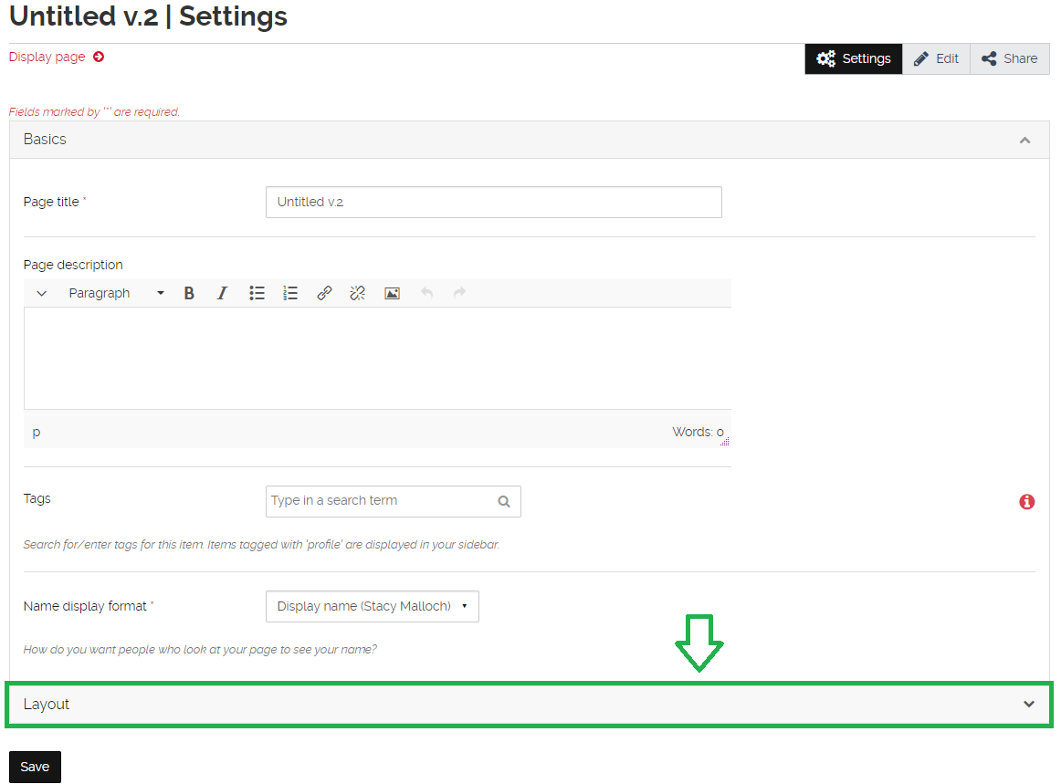 Edit a Page - cuPortfolio Help Centre