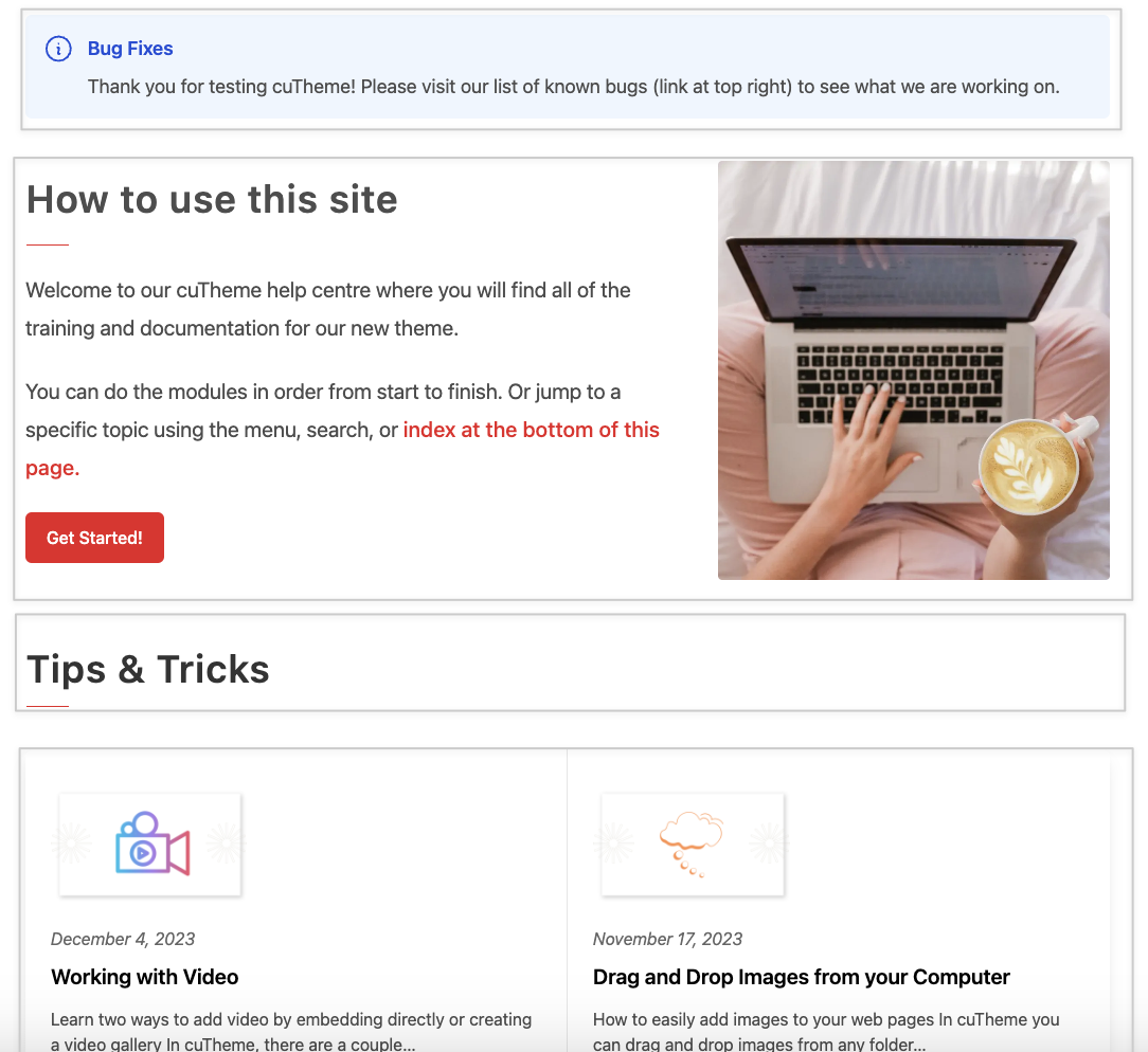 Introduction to Blocks - cutheme docs