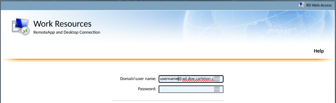 To Access the DOE's Windows based Servers Remotely - Department of ...
