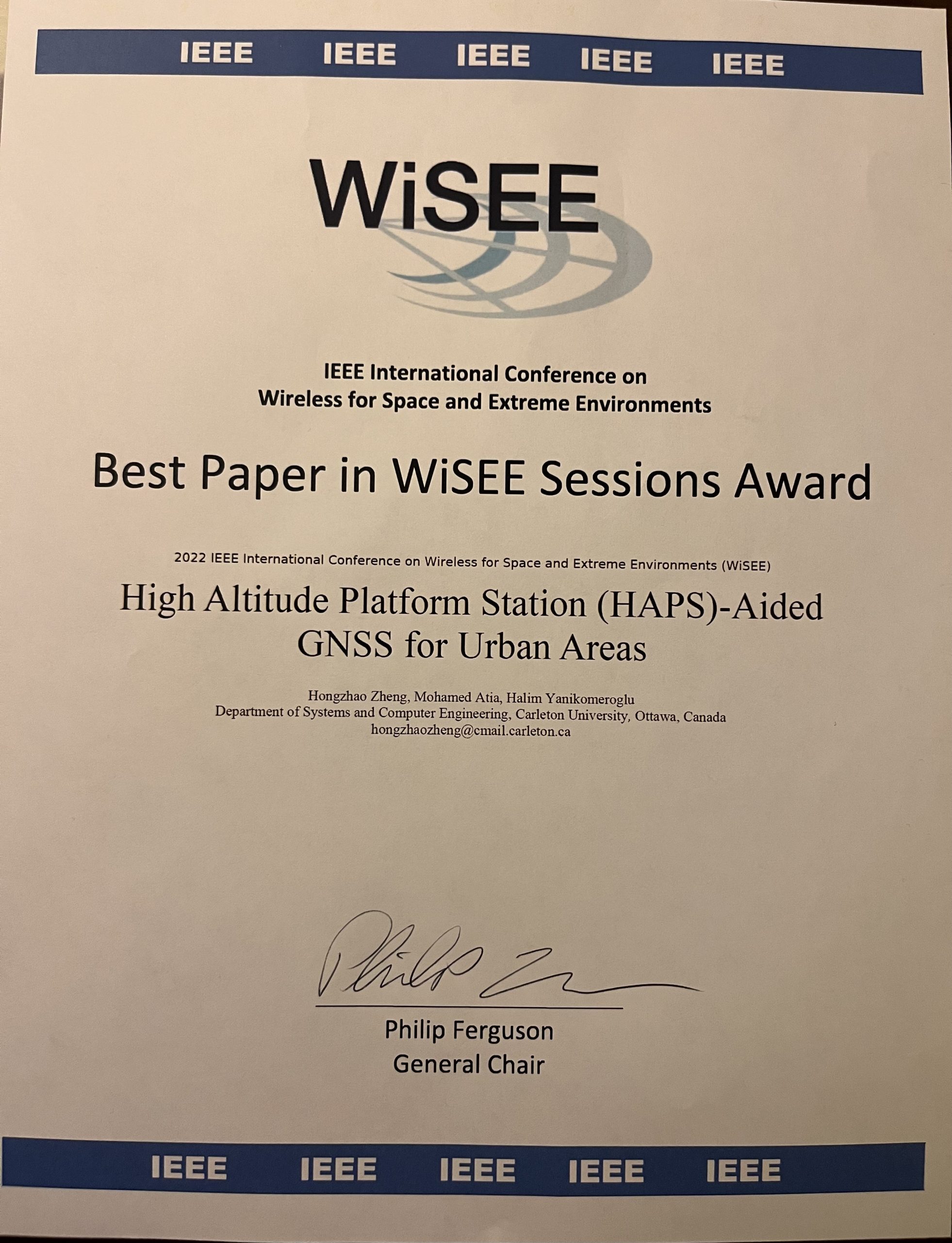 Image_HZ_BestpaperAward2 - Embedded and Multi-sensor Systems Lab (EMSLab)