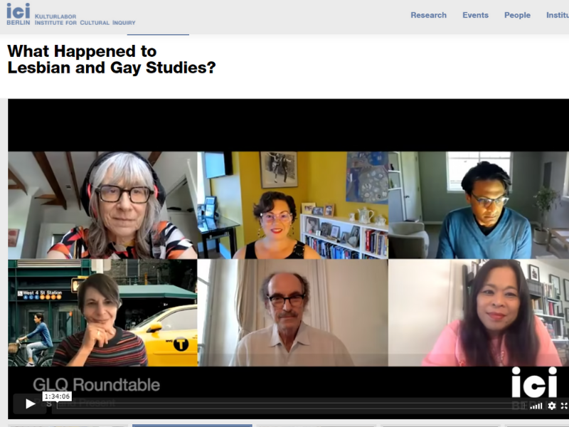 Recordings from “What Happened to Lesbian and Gay Studies?” symposium ...