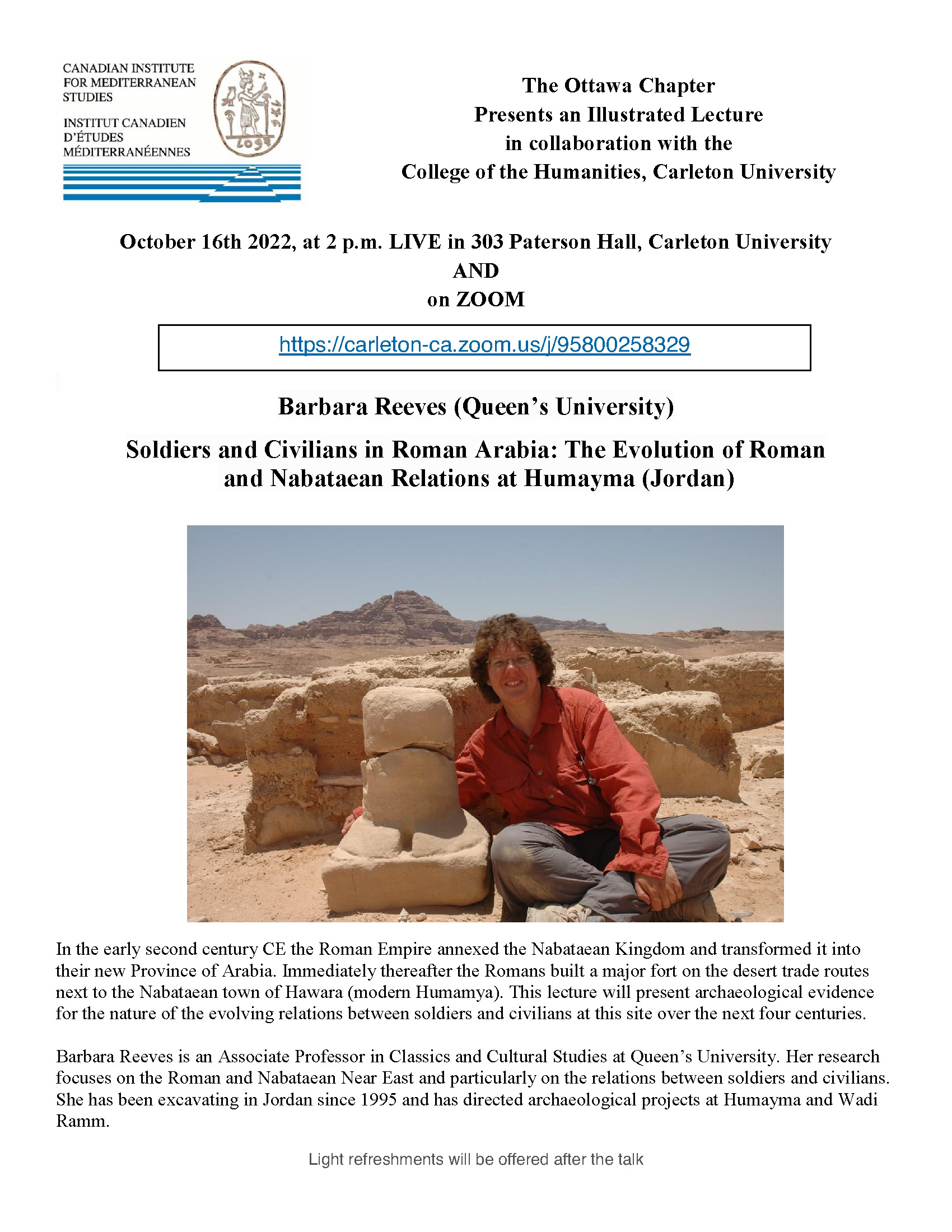 Lecture October 16th 2022: Soldiers and Civilians in Roman Arabia: The ...