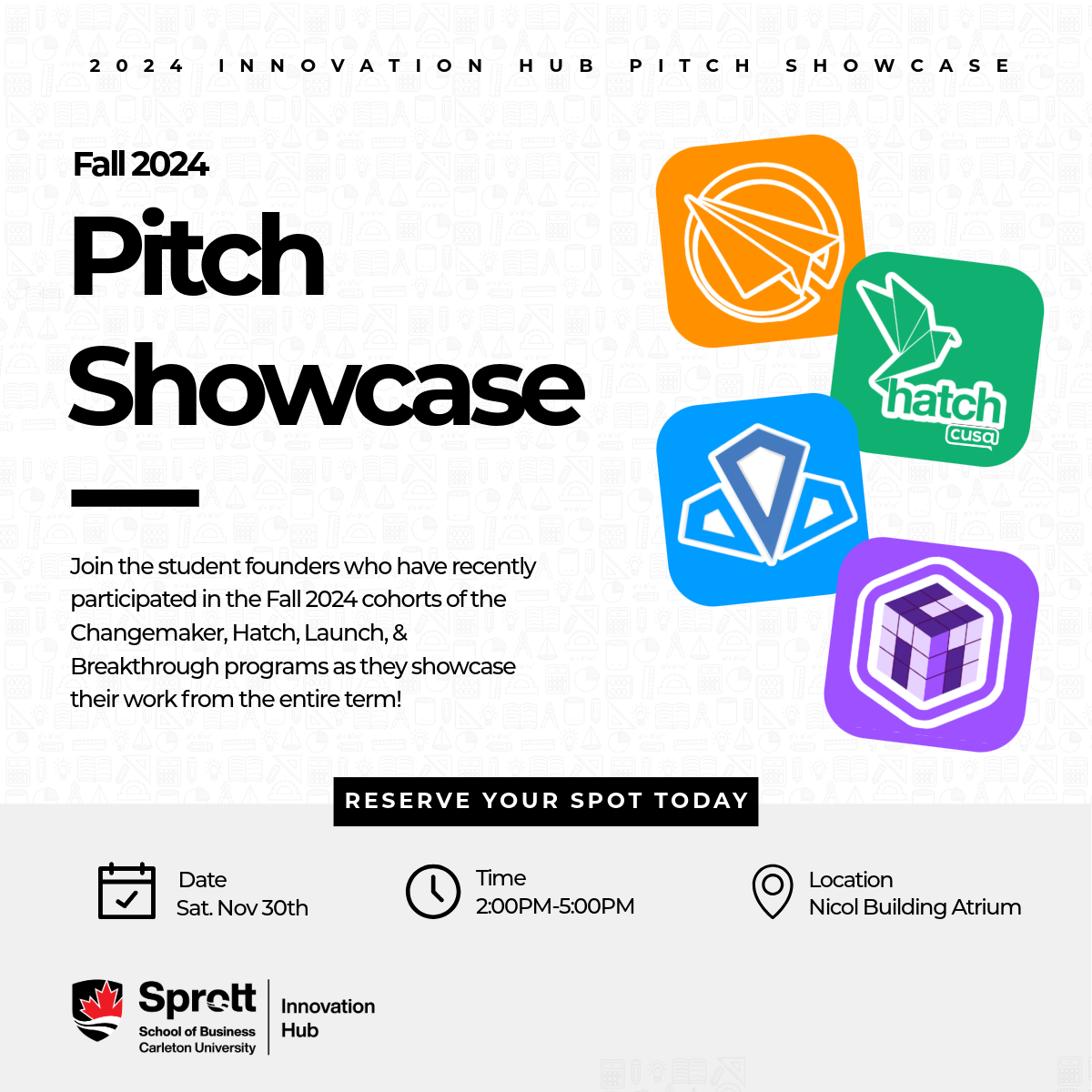 Fall 2024 Innovation Hub Pitch Showcase - Innovation Hub