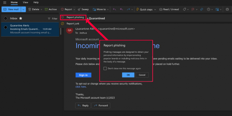 Report Phishing - Help Centre
