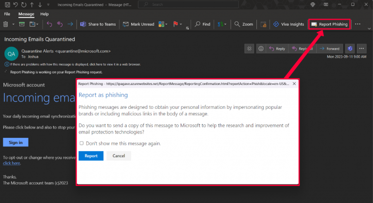 Report Phishing - Help Centre