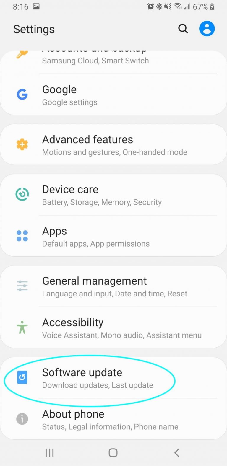 Updating Android on a Samsung Mobile Device - Help Centre