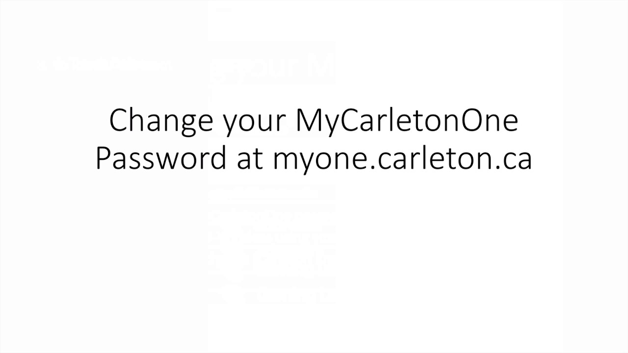 MyCarletonOne Archives - Help Centre