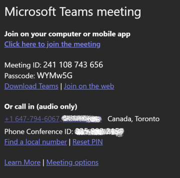 Teams Audio Conferencing - Teams