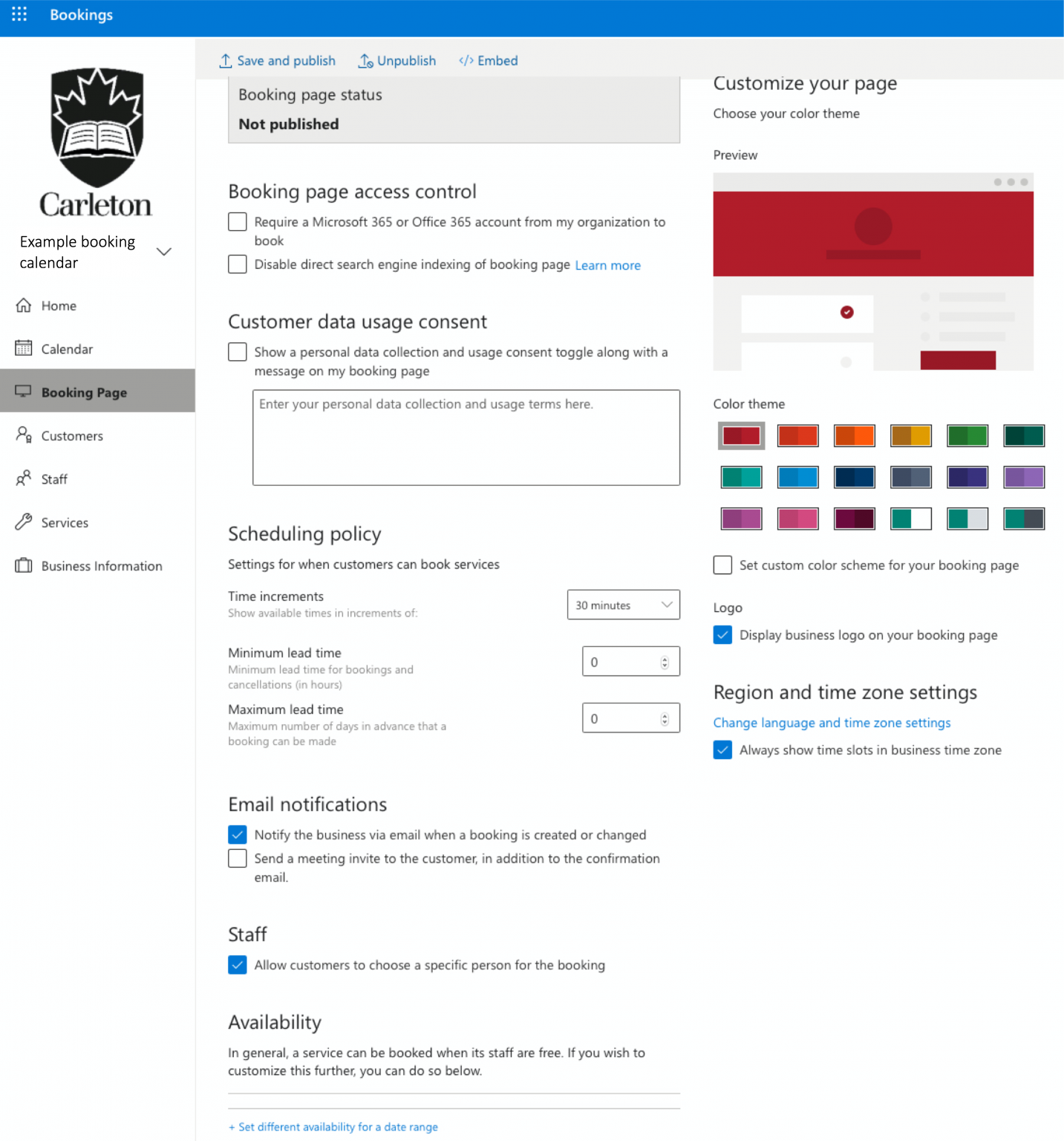 Microsoft Bookings - Information Technology Services