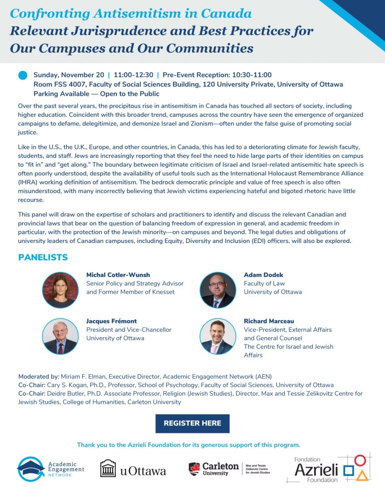 Confronting Antisemitism in Canada: Relevant Jurisprudence and Best ...