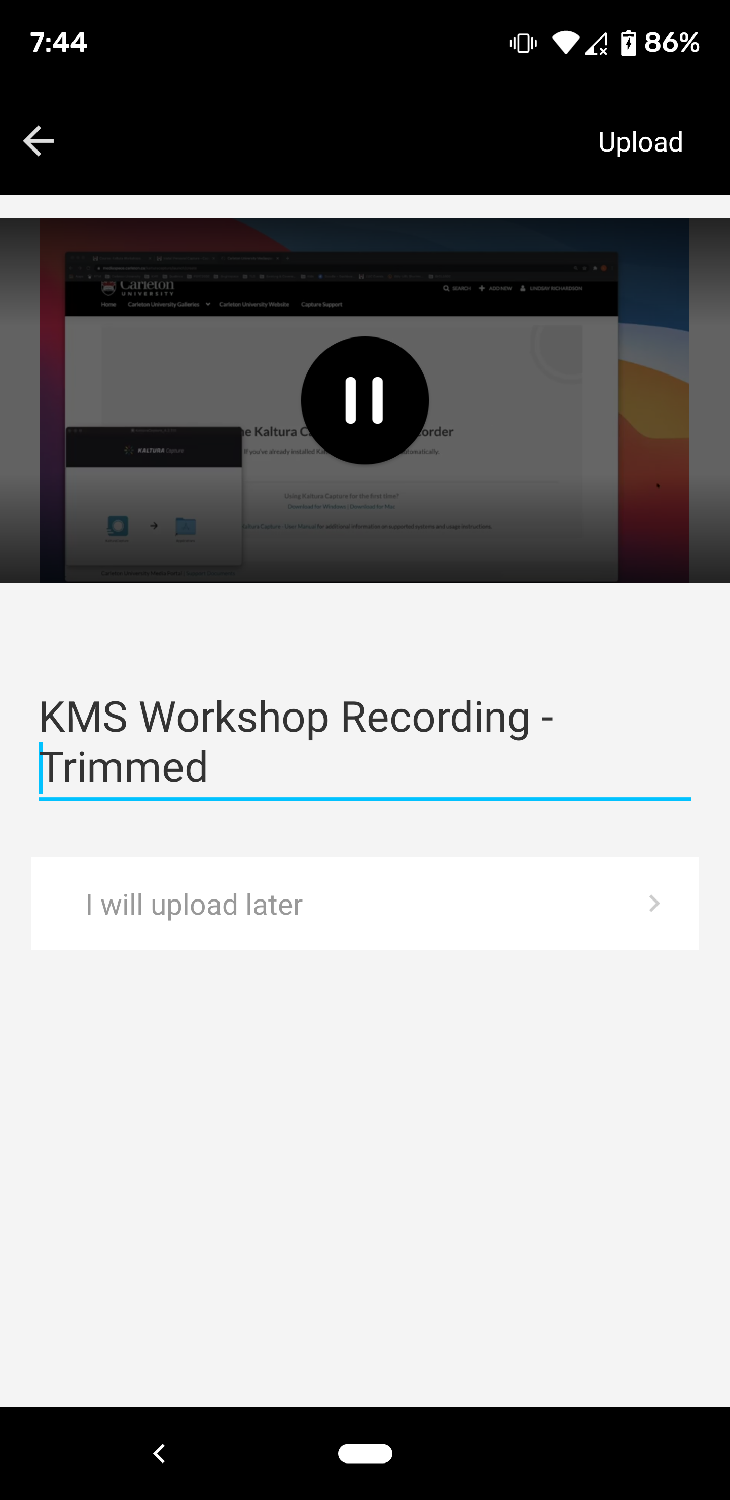 KMS Go For Android Users - Kaltura