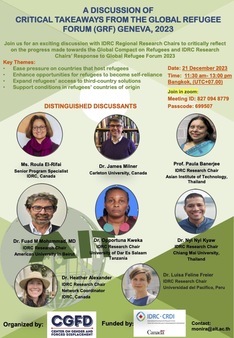 A Discussion of Critical Takeaways From The Global Refugee Forum (GRF) Geneva 2023 - Events ...