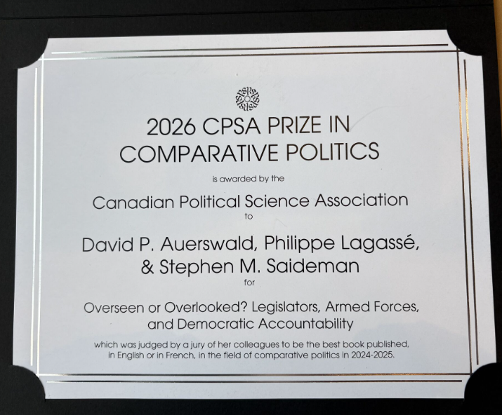 Prof. Philippe Lagassé and Stephen Saideman receive 2026 CPSA Prize in ...