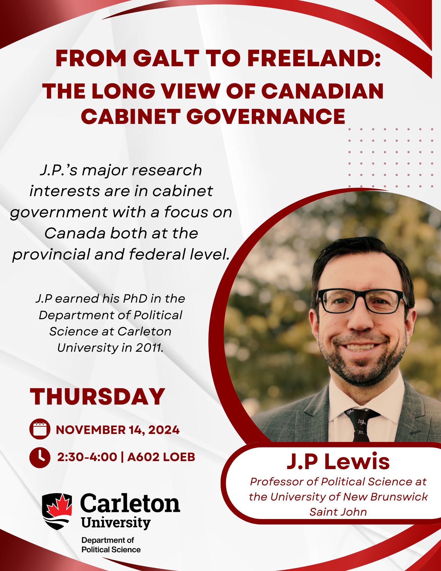 Bell Chair Lecture: From Galt to Freeland: The Long View of Canadian ...