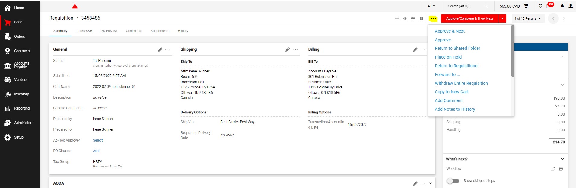 eShop Upgrade Coming November 7th - Procurement Services
