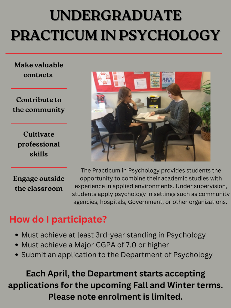 Undergraduate Practicum - Psychology