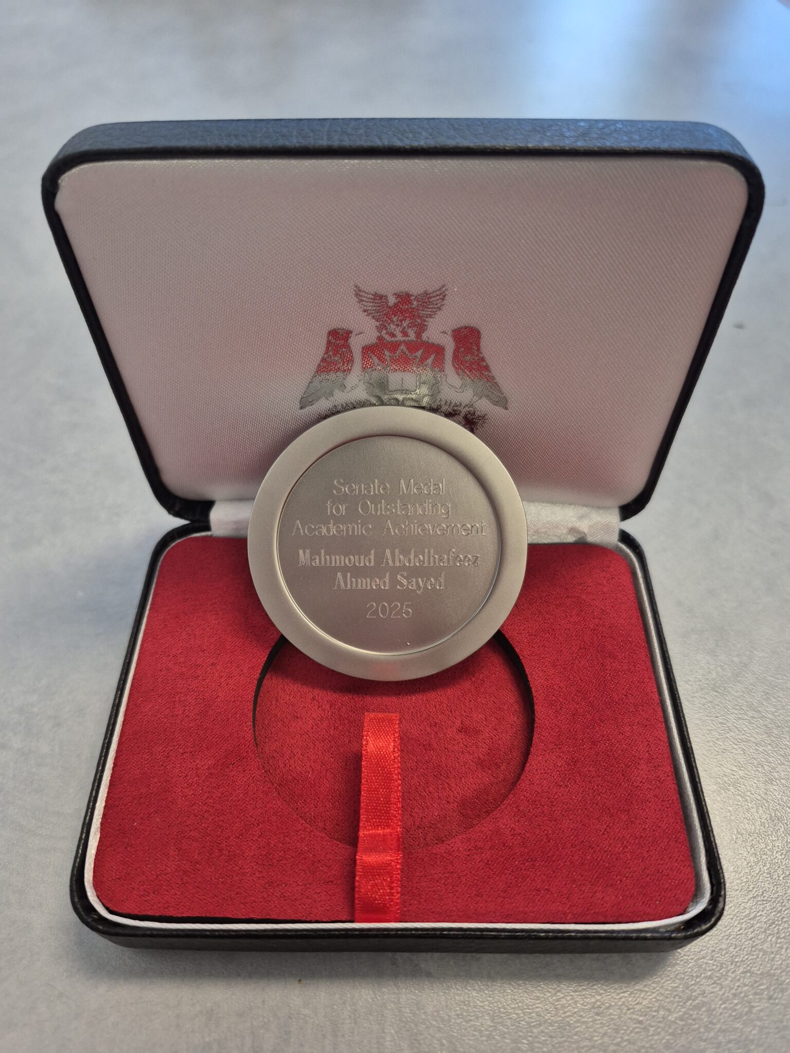 Medal Unlocked! Mahmoud Sayed wins the Senate Medal - Secure ...