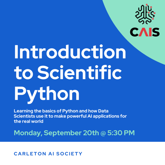 CAIS Introduction to Scientific Python - Events - School of Computer ...